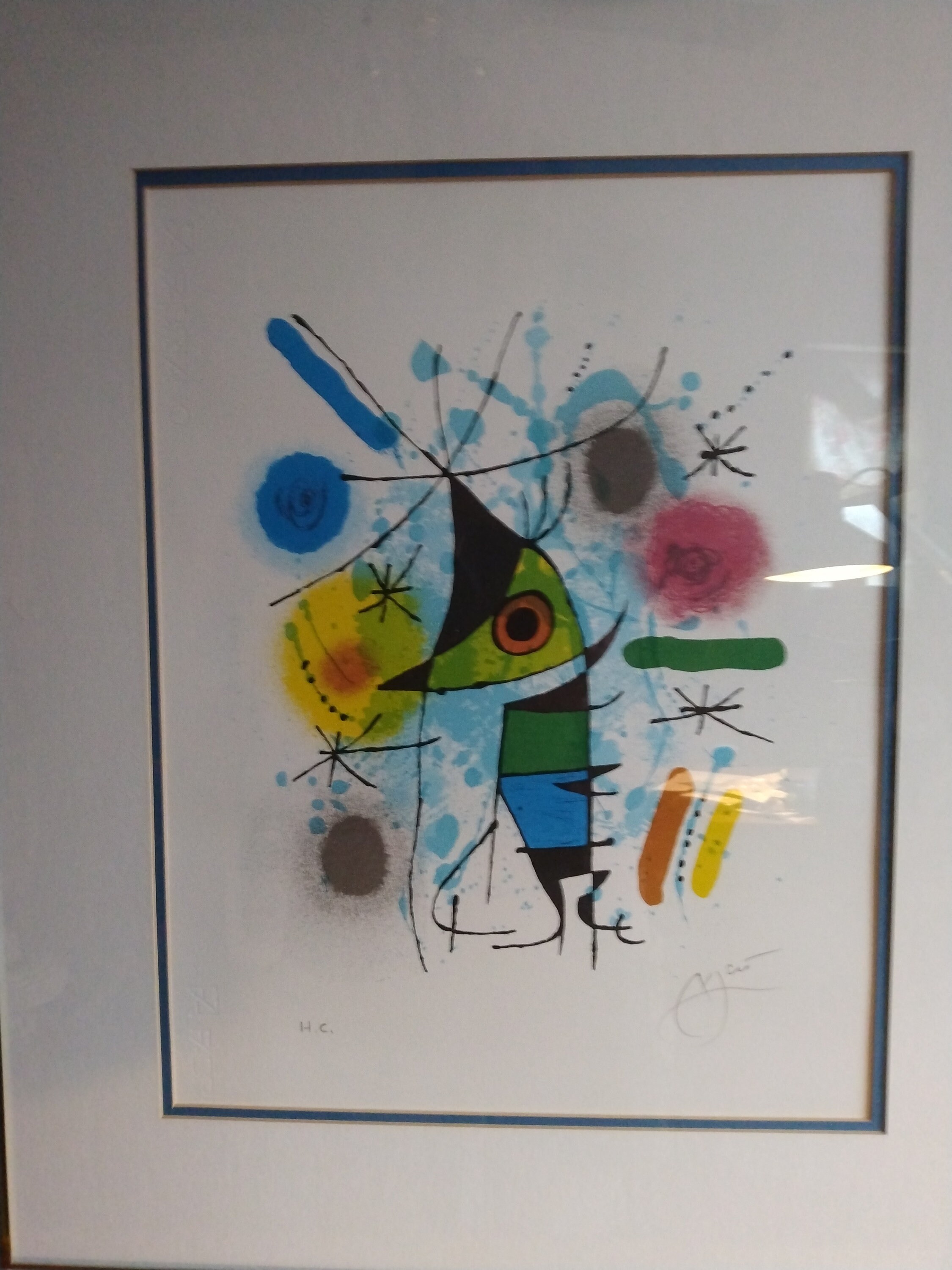 1972 Joan Miro Hand Signed Lithograph the Singing Fish Hors D' Commerce ...