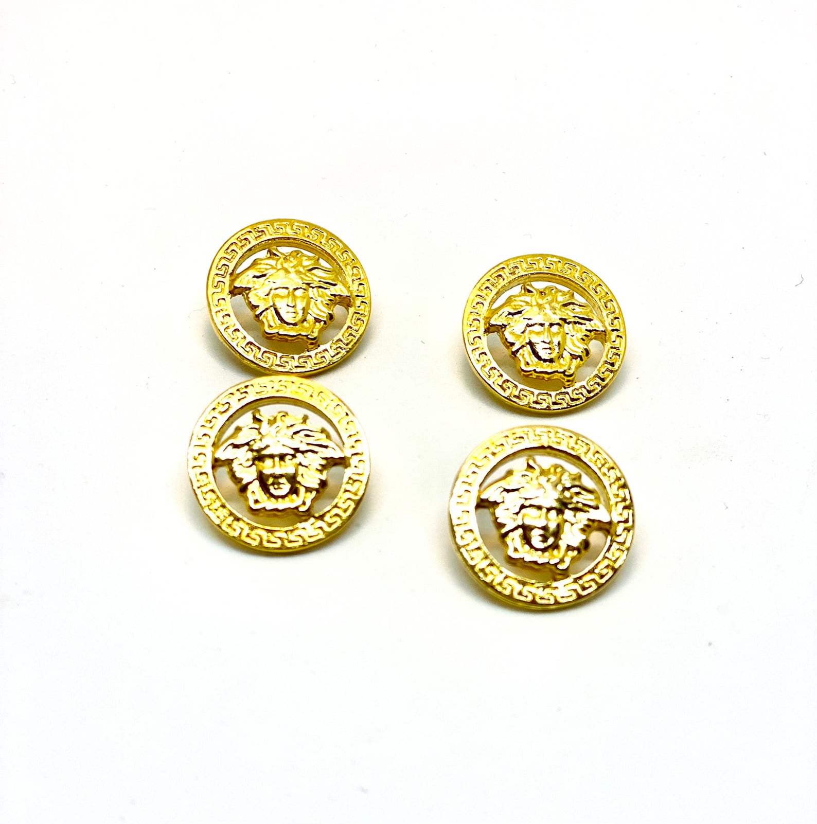Versace Vintage Medusa Head 4S Shank Buttons With Rim Meander - Etsy