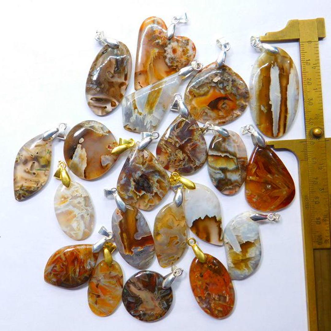 Malingano Mariam Jasper Pendant Tiger Dendrite Stick Agate Tiger Eye ...