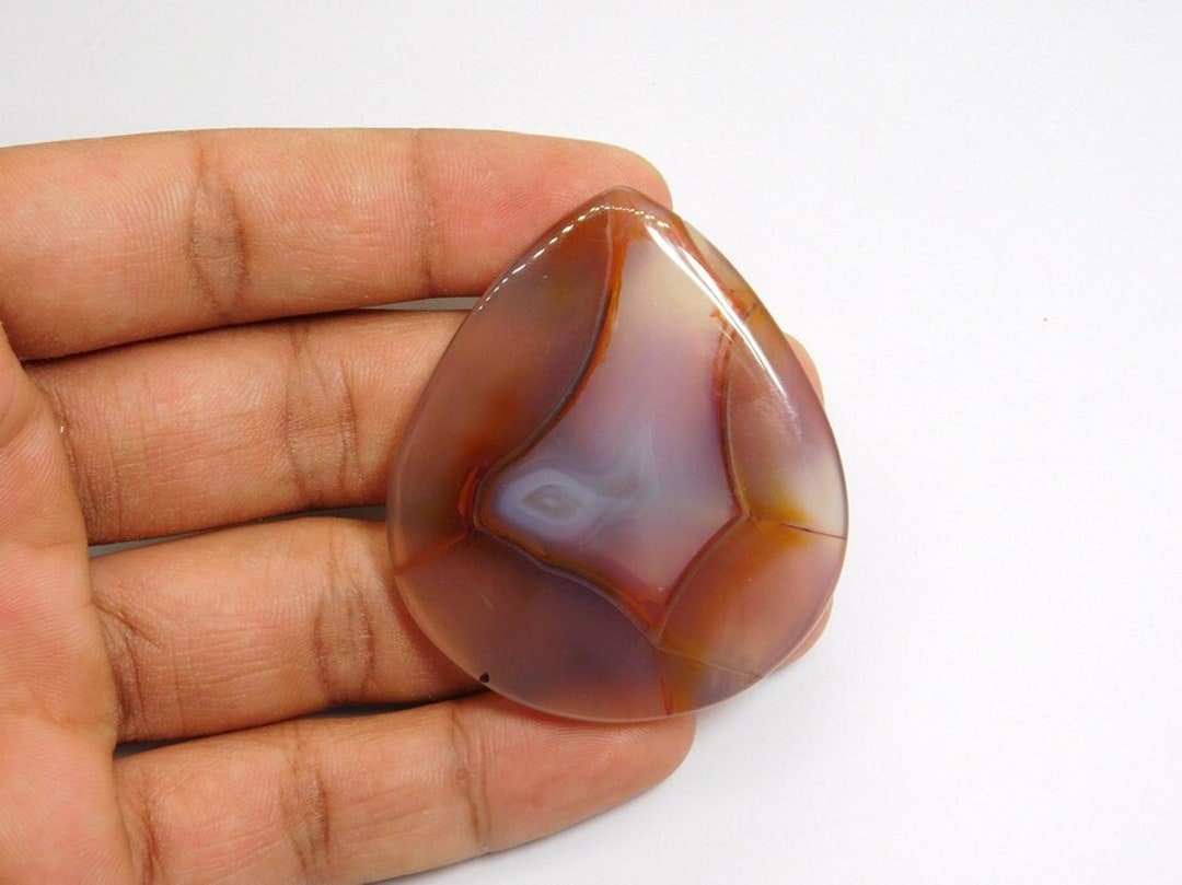Rare Red Patterns Agate Stone Blue Red Fox Agate Cabochon - Etsy