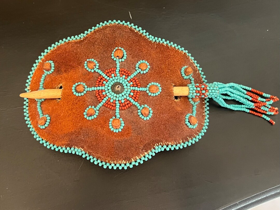 Vintage Native American Beaded Hair Pin Barrette. - Etsy