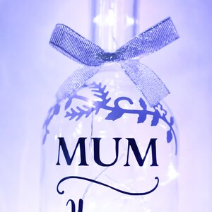 Personalised Mother's Day Gifts, Mum Bottle Light, Unique Keepsake ...