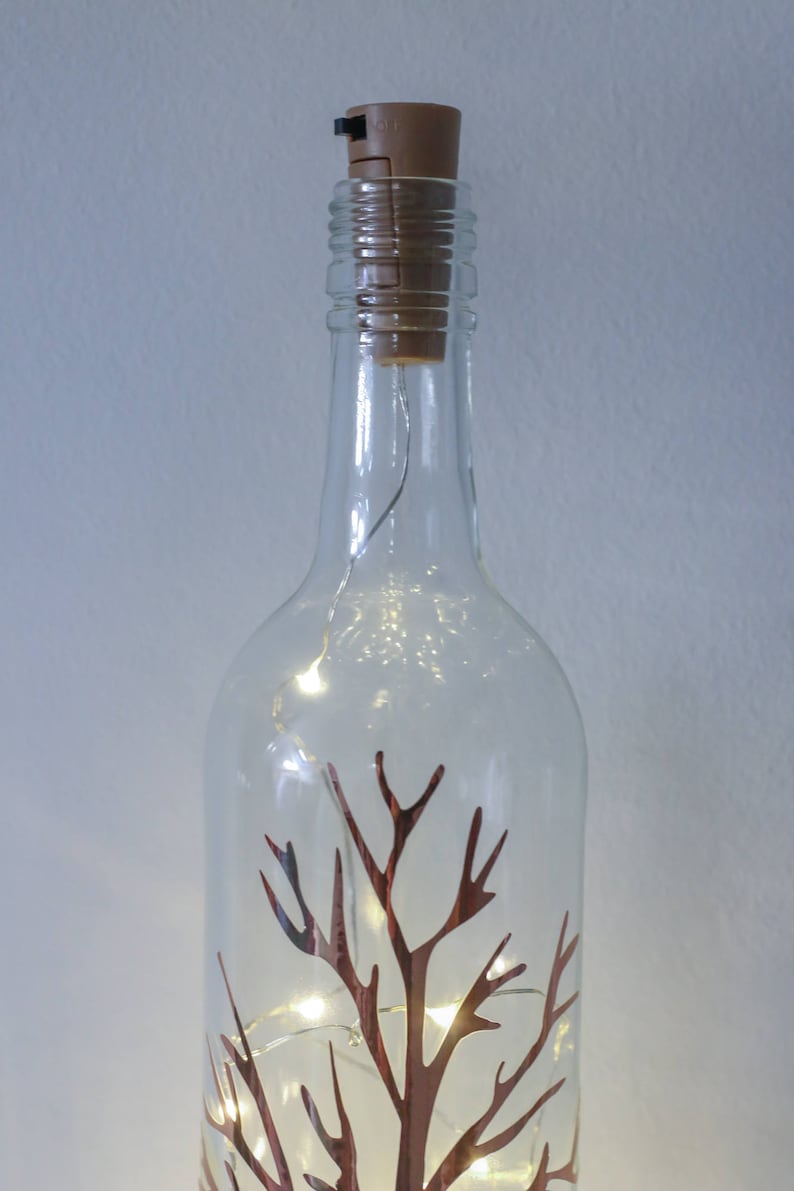 Bottle Lights Nature Lover Gifts Rose Gold Bottle Lamp | Etsy