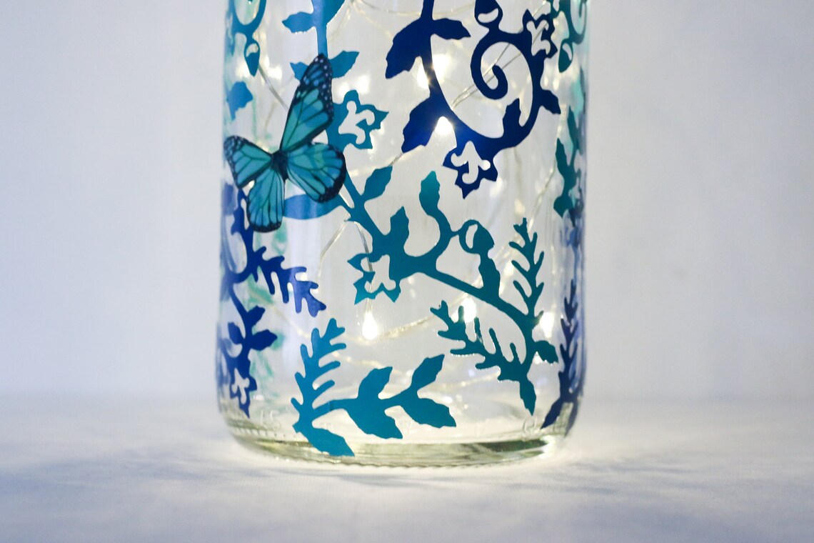 Blue Butterfly Gifts for Her Can Be Personalised Bottle | Etsy UK