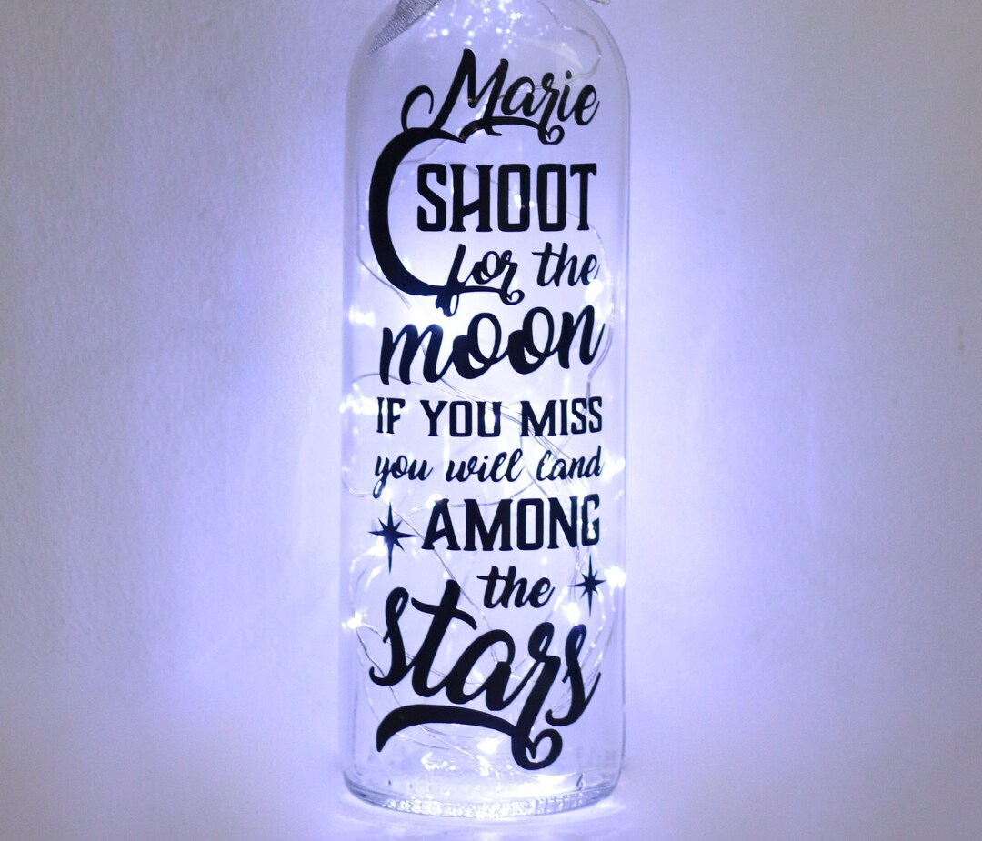 Personalised Good Luck Gifts for Her, Daughter, Shoot for the Moon ...