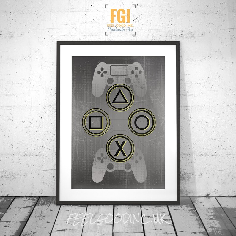 PLAYSTATION Gallery Wall Playstation Controller Gamer Gift - Etsy