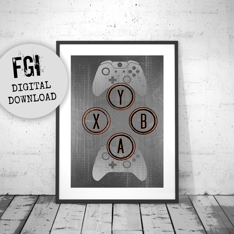 XBOX Controller Print Video Game Art Xbox Art Video Game | Etsy