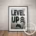 VIDEO GAME POSTER Level Up Video Game Wall Art Mancave - Etsy