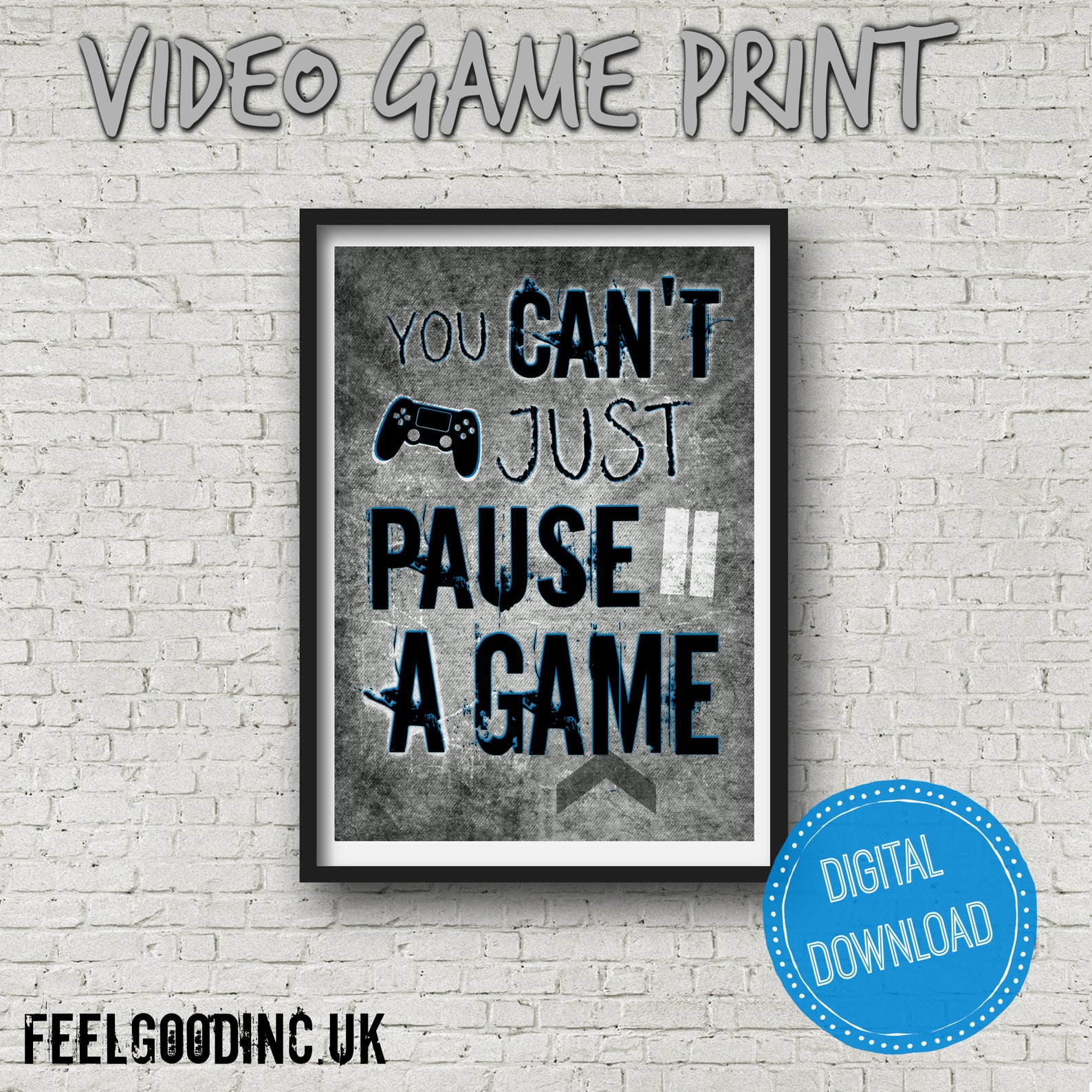 Set of Four Playstation Video Game Prints for Gamer Room or | Etsy