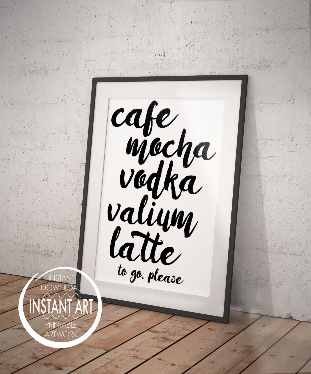 COFFEE SIGN Cafe Mocha Vodka Valium Latte Coffee Bar Sign - Etsy