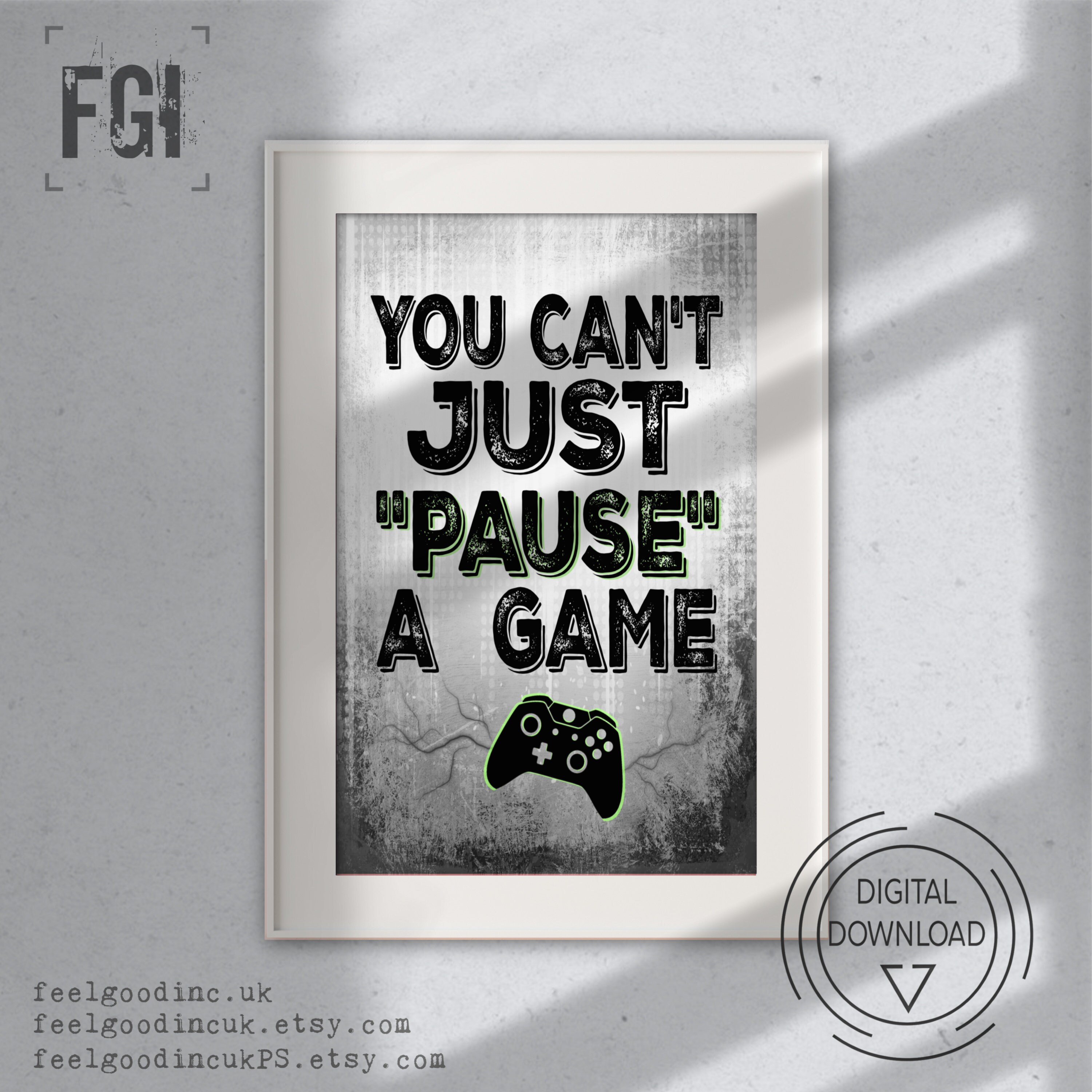 You Can't Just Pause a Game VIDEO GAME POSTER for Game | Etsy