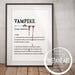 Halloween Vampire Wall Art, Vampire Definition, Instant Halloween Decor ...