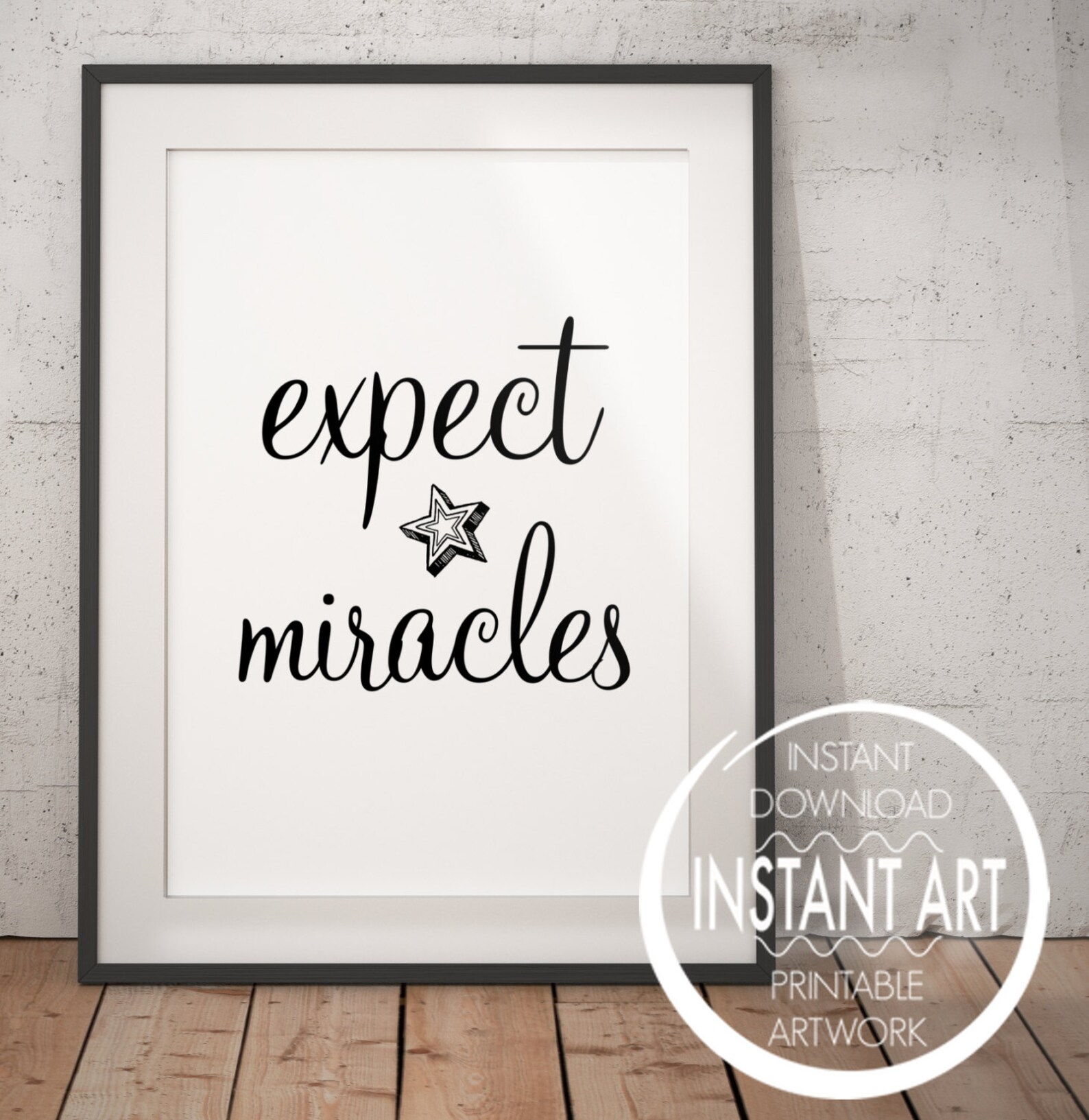 INSPIRATIONAL QUOTE Expect Miracles Positivity Quote - Etsy