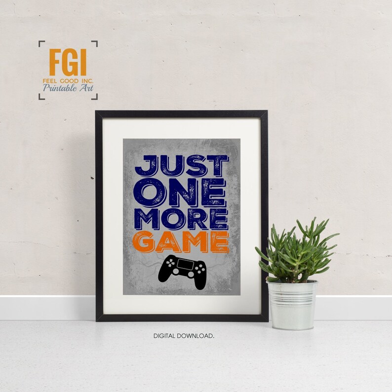 Playstation Controller Print Just One More Game PS4 PS4 - Etsy