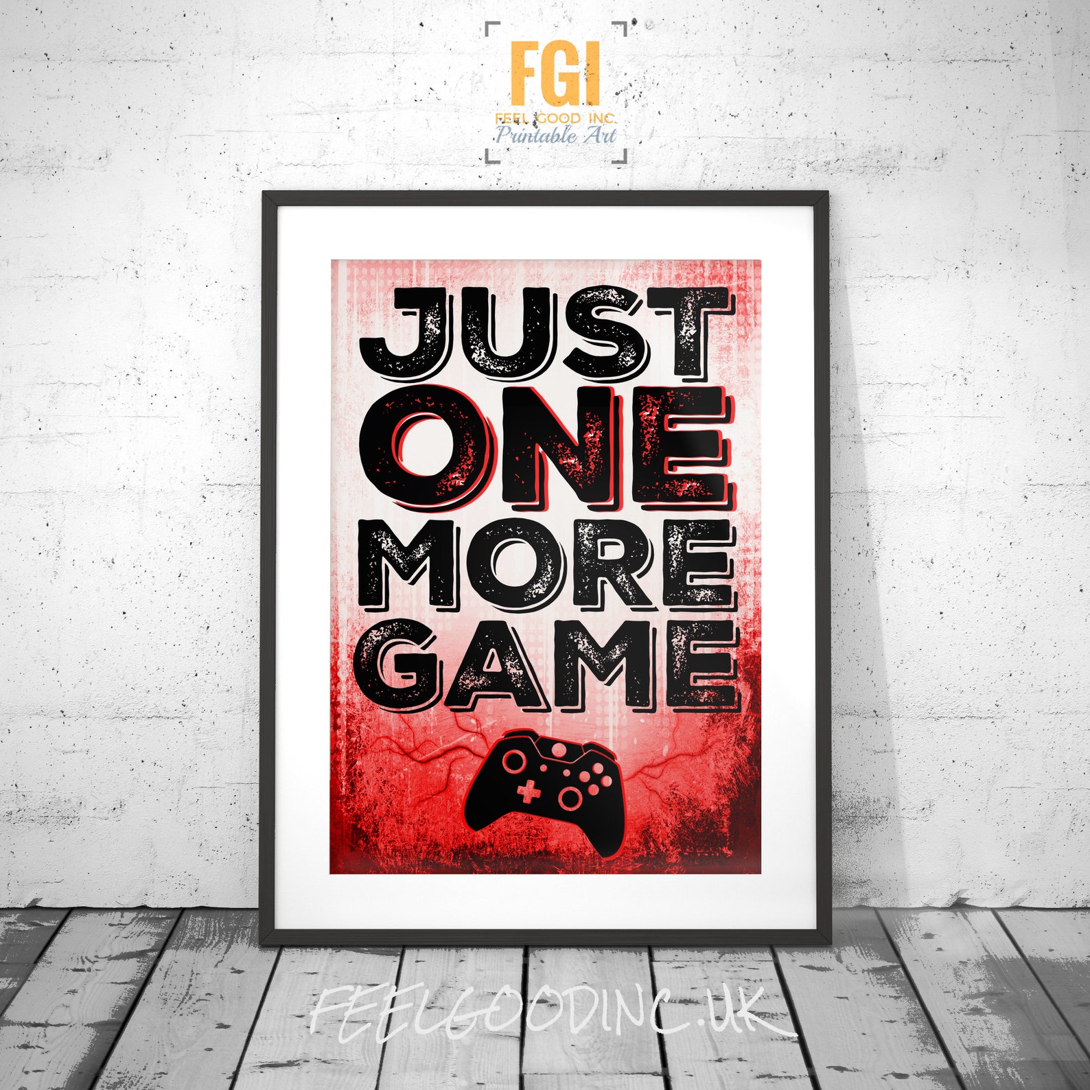 XBOX Controller Print Just one more Game red xbox xbox | Etsy