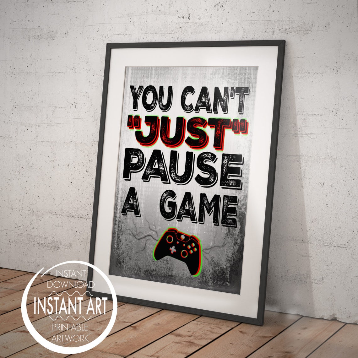 VIDEO GAME POSTER You Can't Just Pause a Game X Box - Etsy