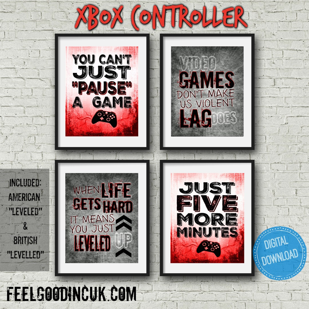 XBOX Video Game Print Set Wall Art for Teenage Bedroom Video - Etsy