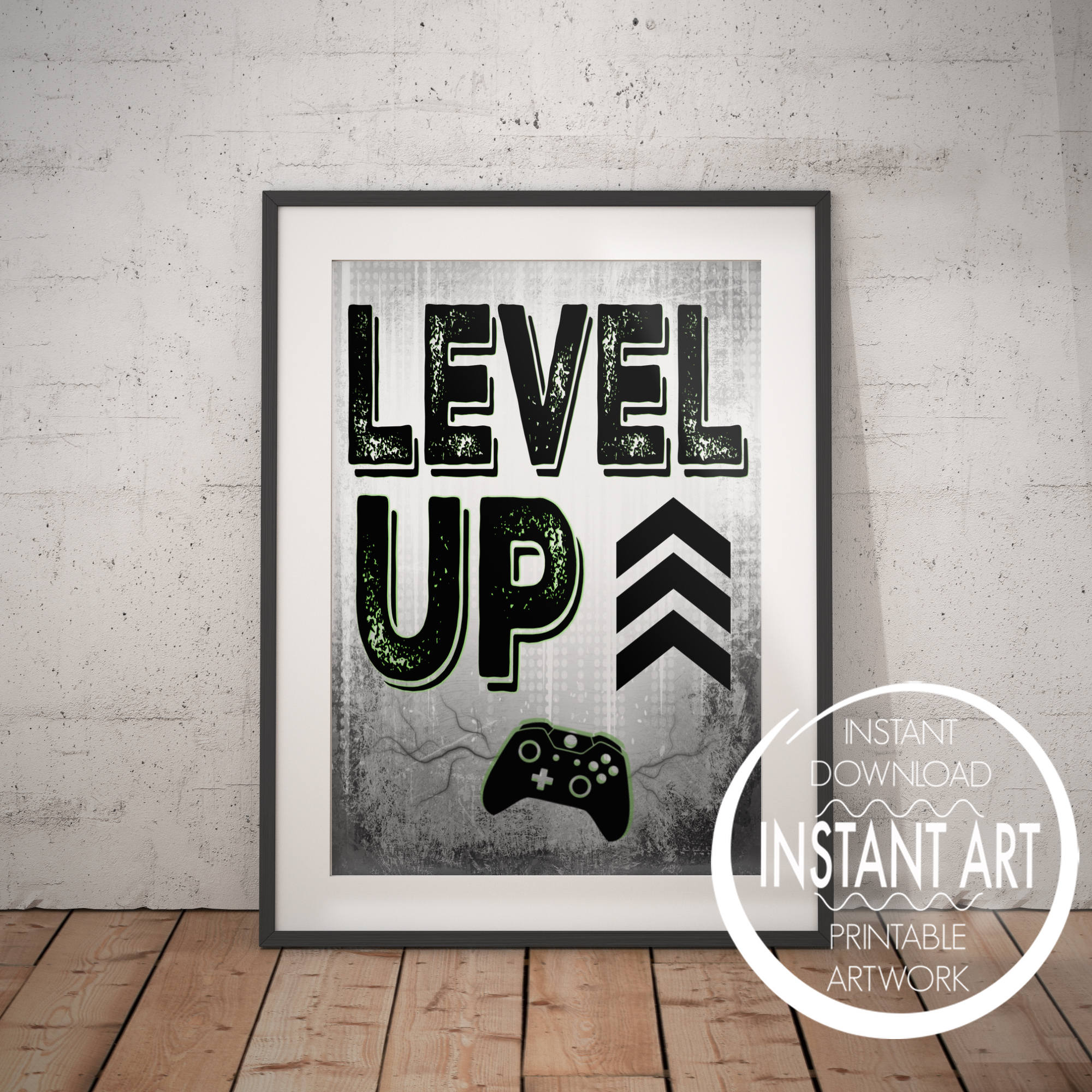 VIDEO GAME POSTER Level Up Video Game Wall Art Mancave | Etsy