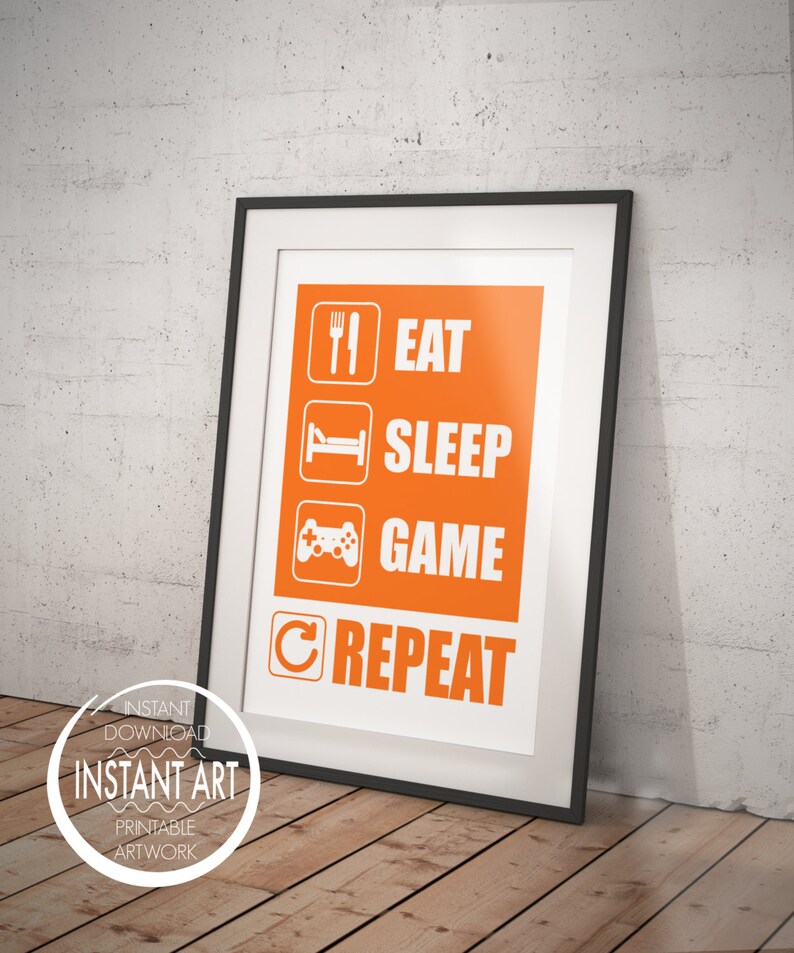 Eat Sleep Game Repeat PLAYSTATION POSTER Video Game Poster - Etsy
