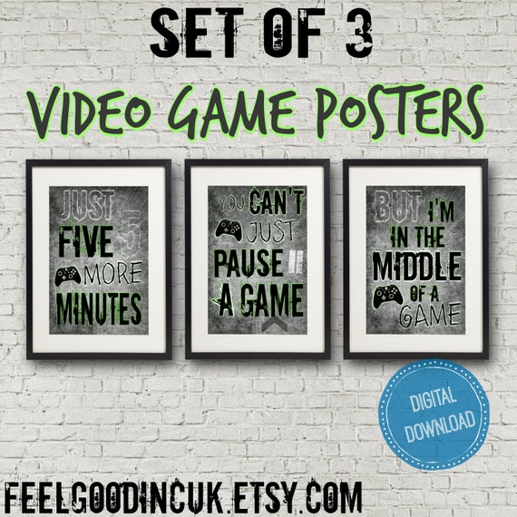 XBOX Video Game Posters Set of Three Xbox Controller Xbox | Etsy UK