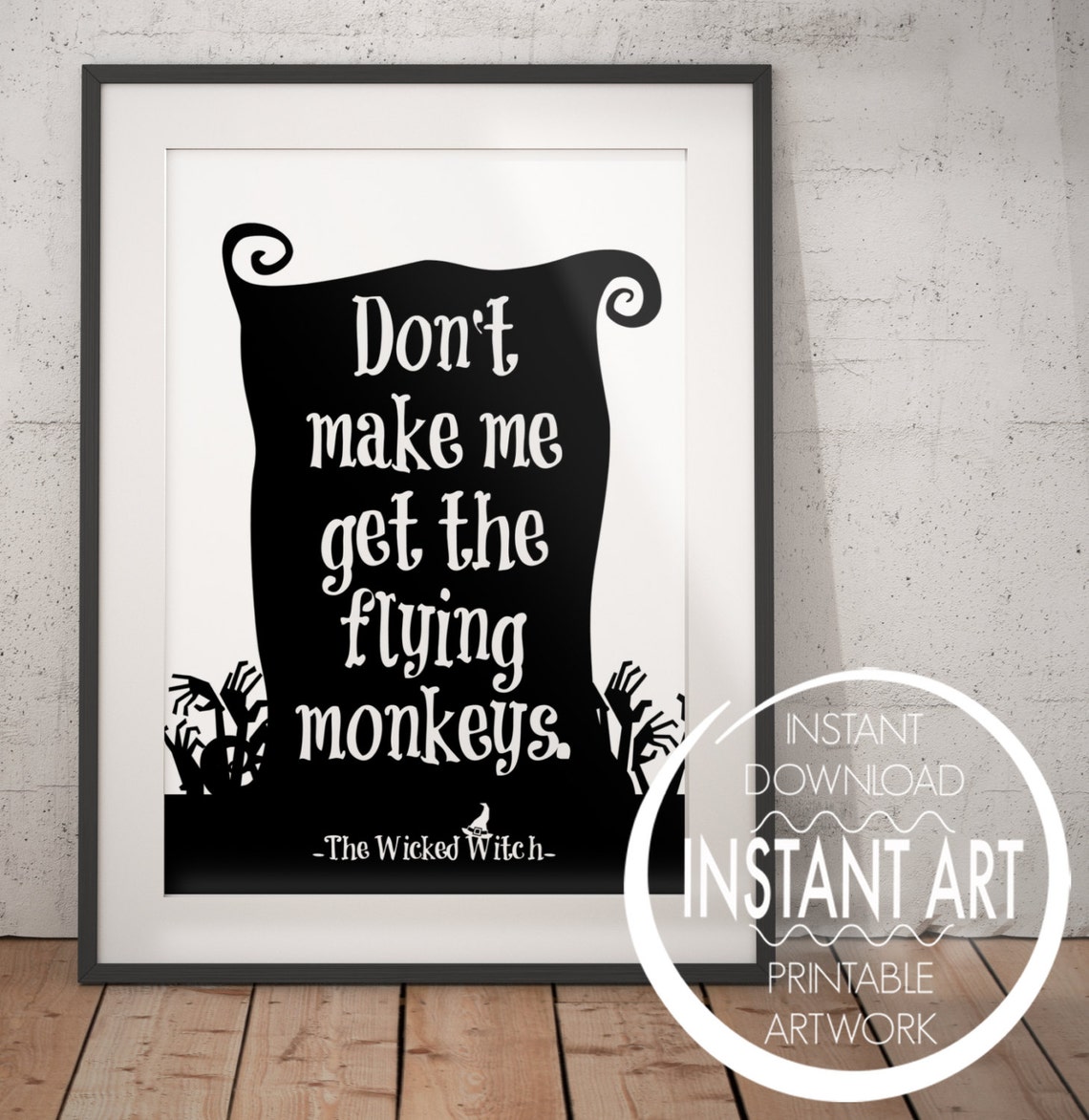 Wizard of Oz Flying Monkeys Wicked Witch Quote Monkey Film - Etsy