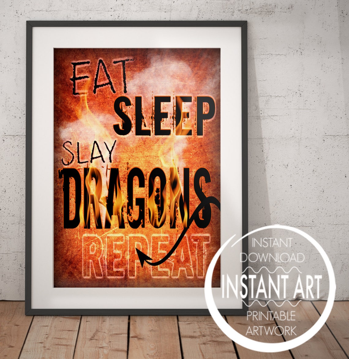VIDEO GAME POSTER Eat Sleep Slay Dragons Repeat Skyrim - Etsy