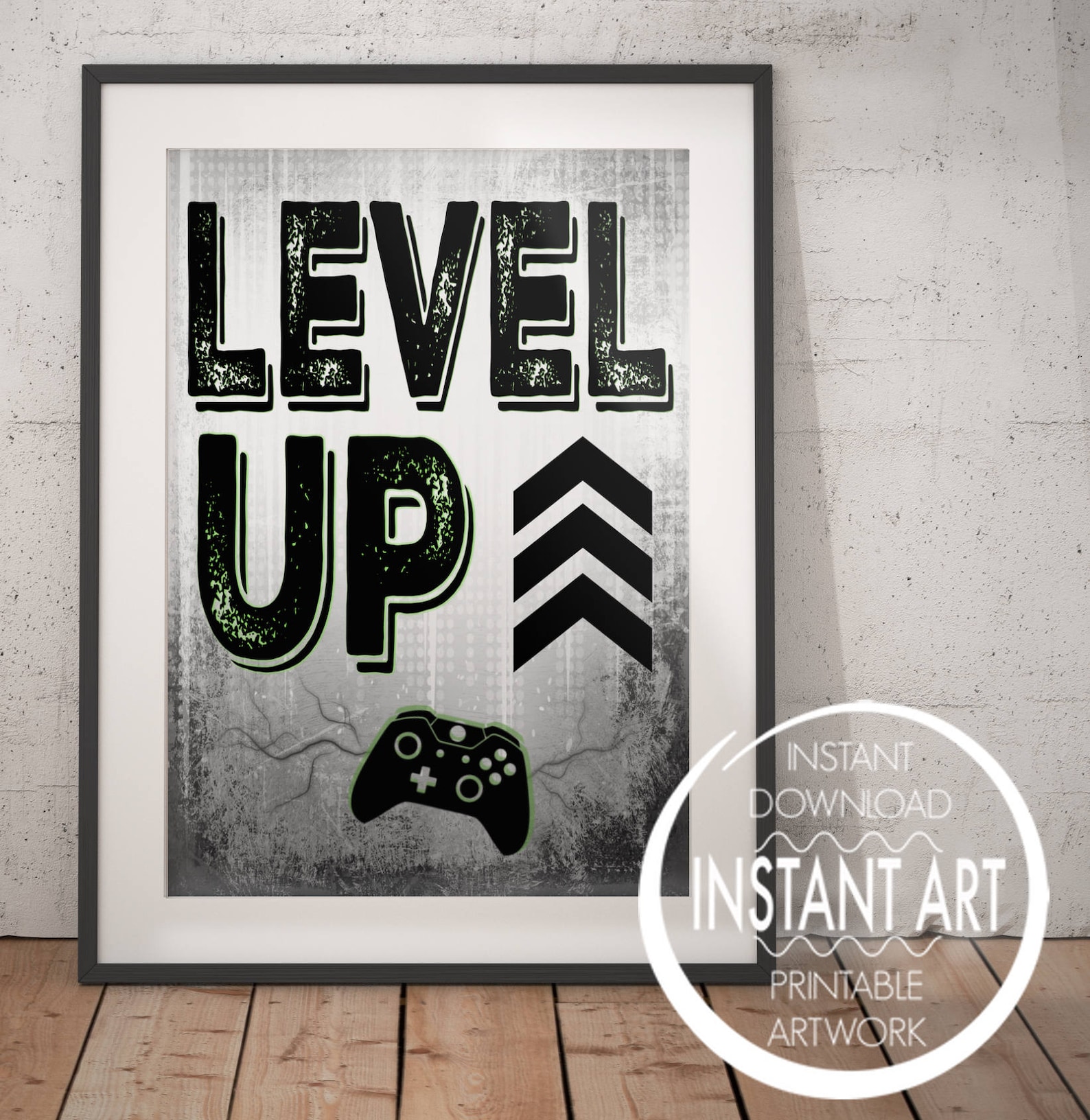 VIDEO GAME POSTER Level Up Video Game Wall Art Mancave - Etsy UK
