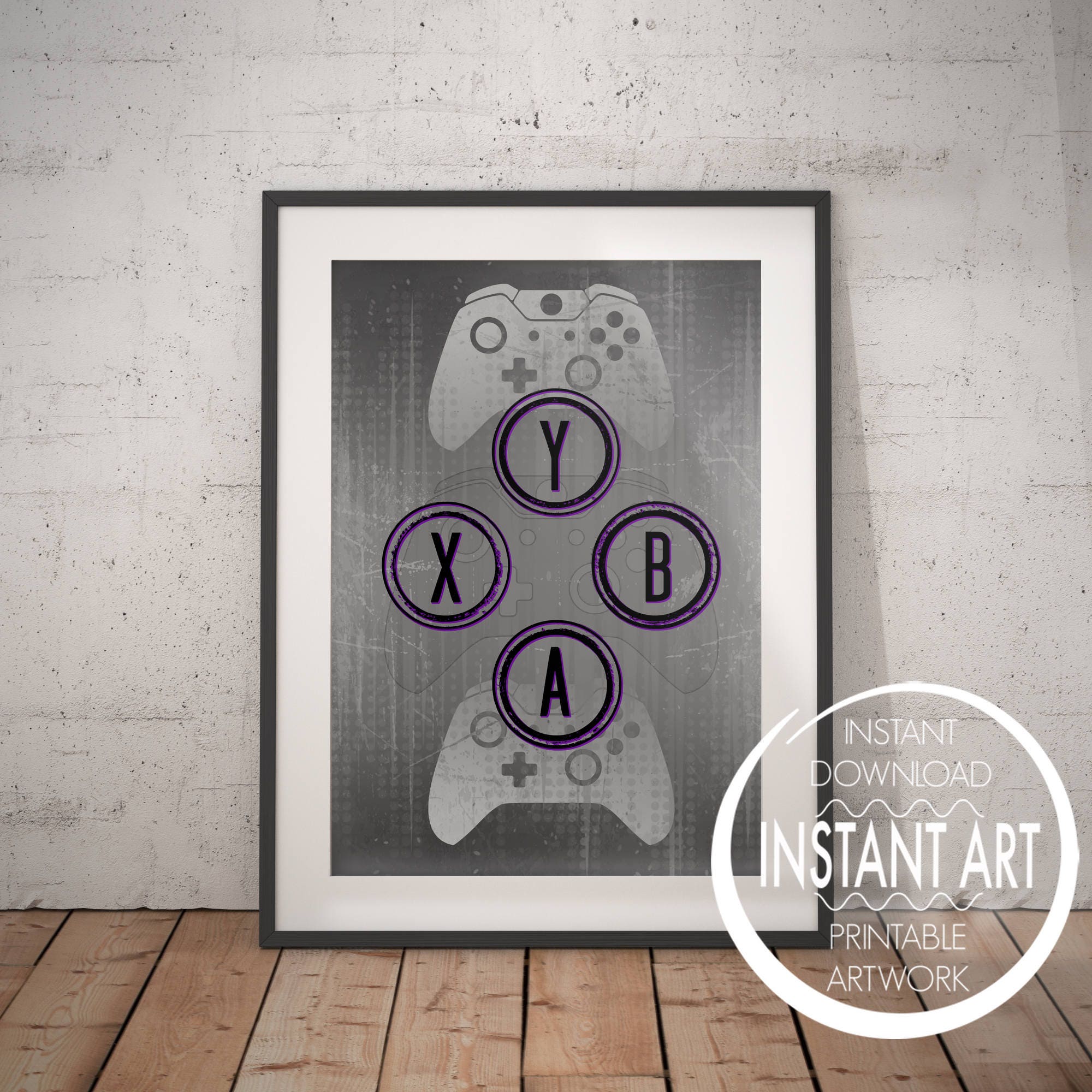 Set of four XBOX Video Game Prints for teen boy wall art or | Etsy