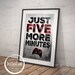 RED Just FIVE More Minutes Video Game Poster X Box - Etsy UK