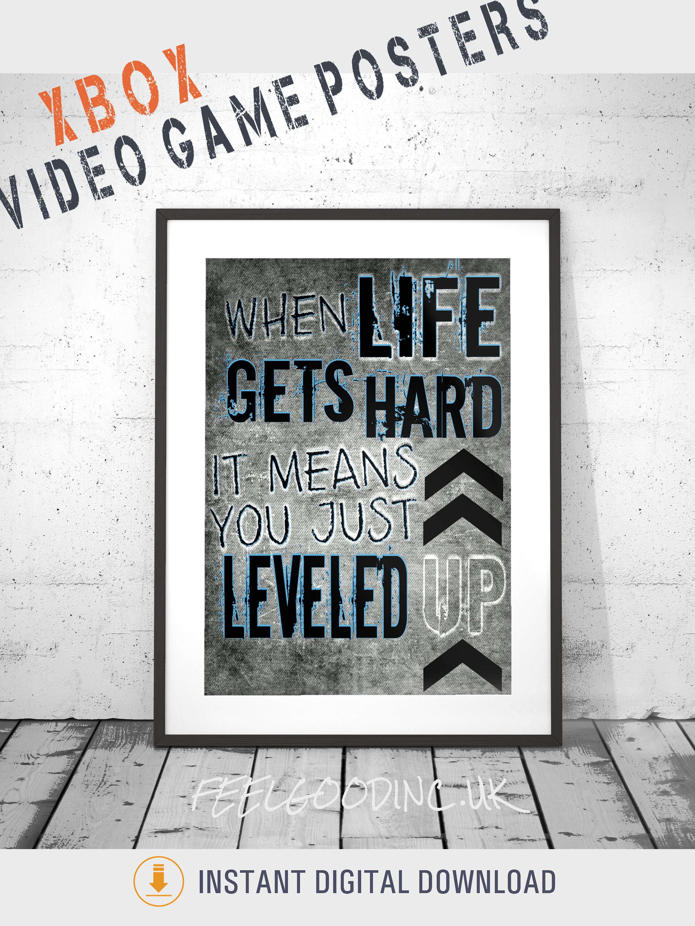 Set of Four XBOX Video Game Prints for Teen Boy Wall Art or | Etsy