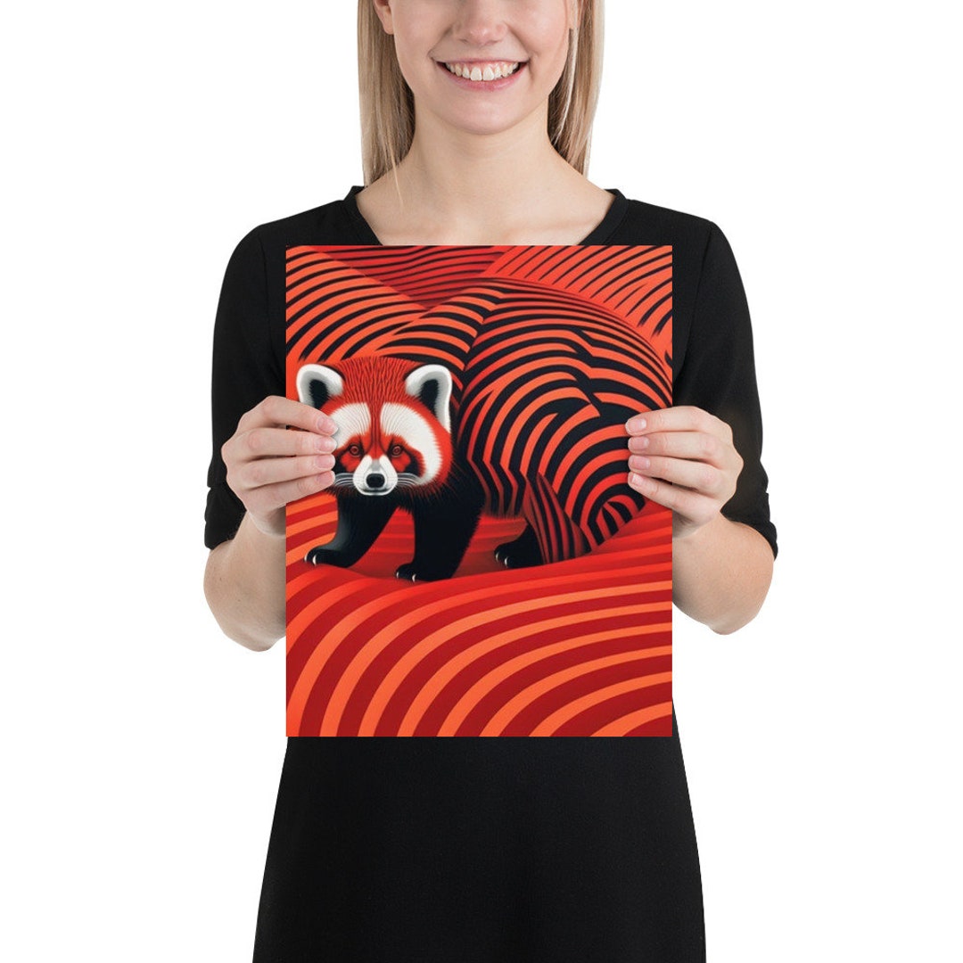 Animal Print Red Panda Gift Red Panda Art Red Panda Print Red Panda ...