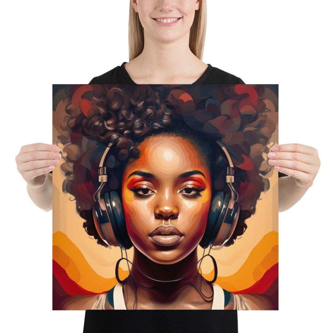 Black Woman Poster Black Woman Art African American Art Black Girl Poster African Woman Art