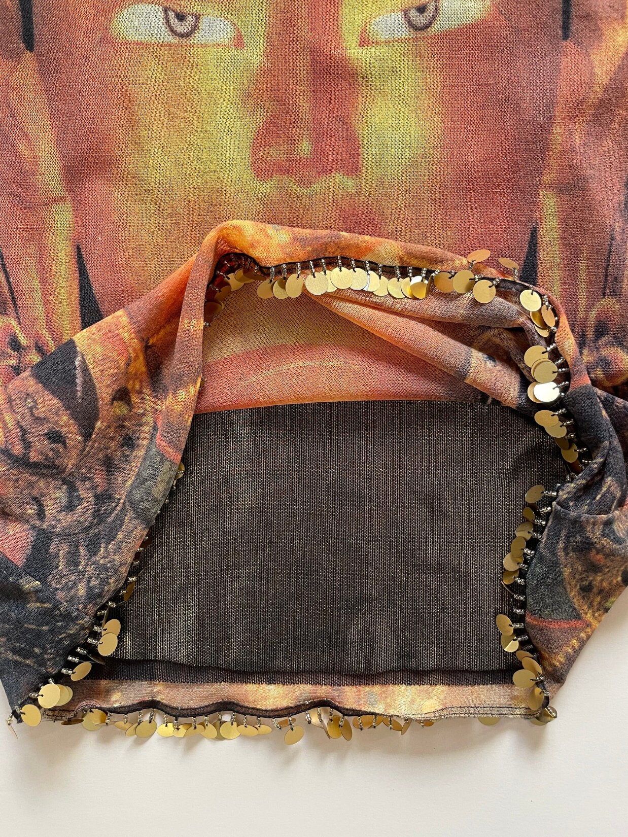 Rare 1990s Vivienne Tam Mesh Buddha Top With Sequin Fringe XS/S - Etsy