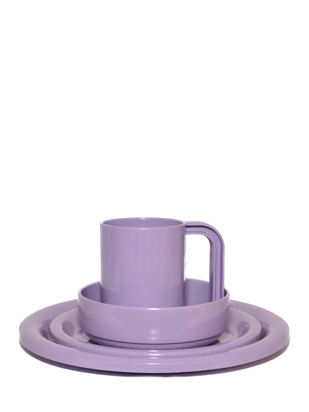 Lilac Stacking Melamine Dinnerware by Ingrid Set of 4 Place - Etsy