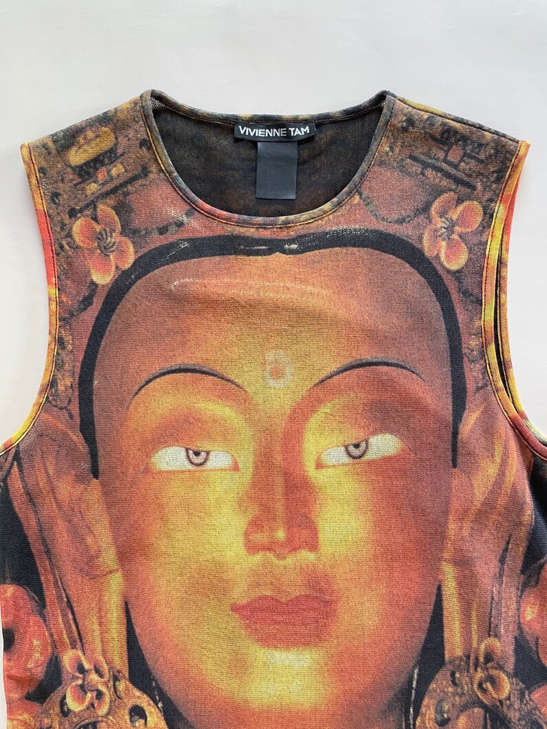 Rare 1990s Vivienne Tam Mesh Buddha Top With Sequin Fringe XS/S - Etsy