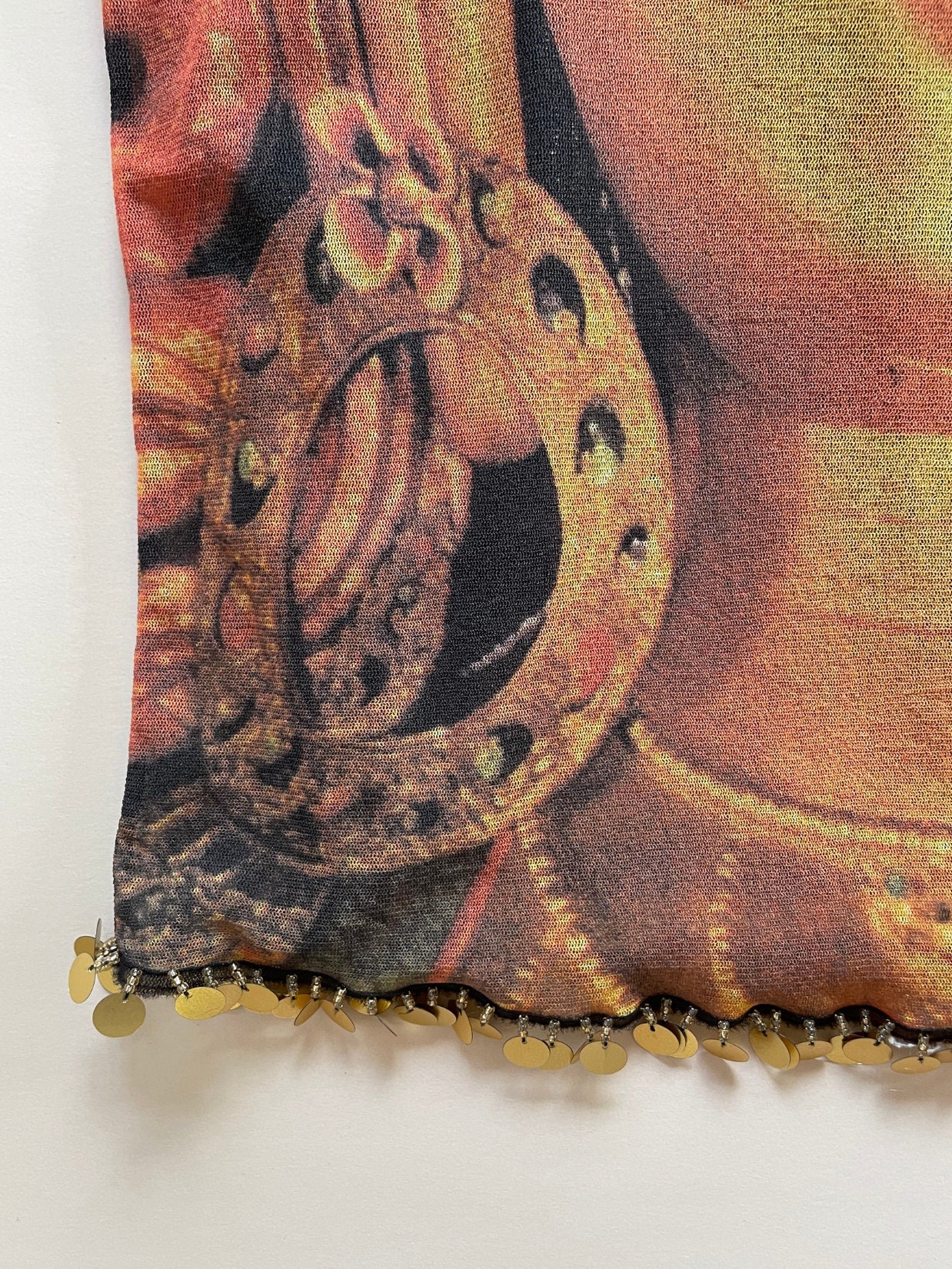 Rare 1990s Vivienne Tam Mesh Buddha Top With Sequin Fringe XS/S - Etsy