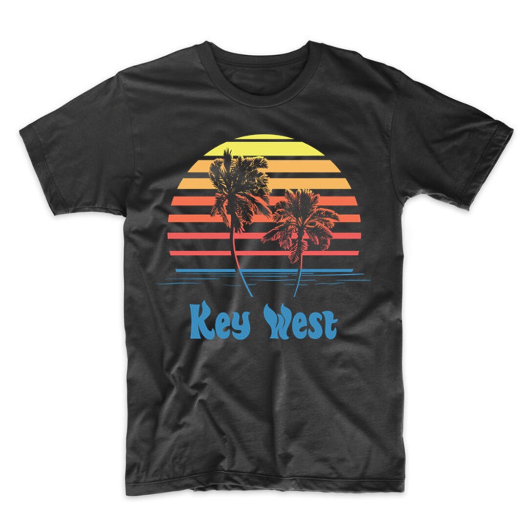 Key West Florida Sunset Palm Trees Beach Vacation T-shirt by Really ...