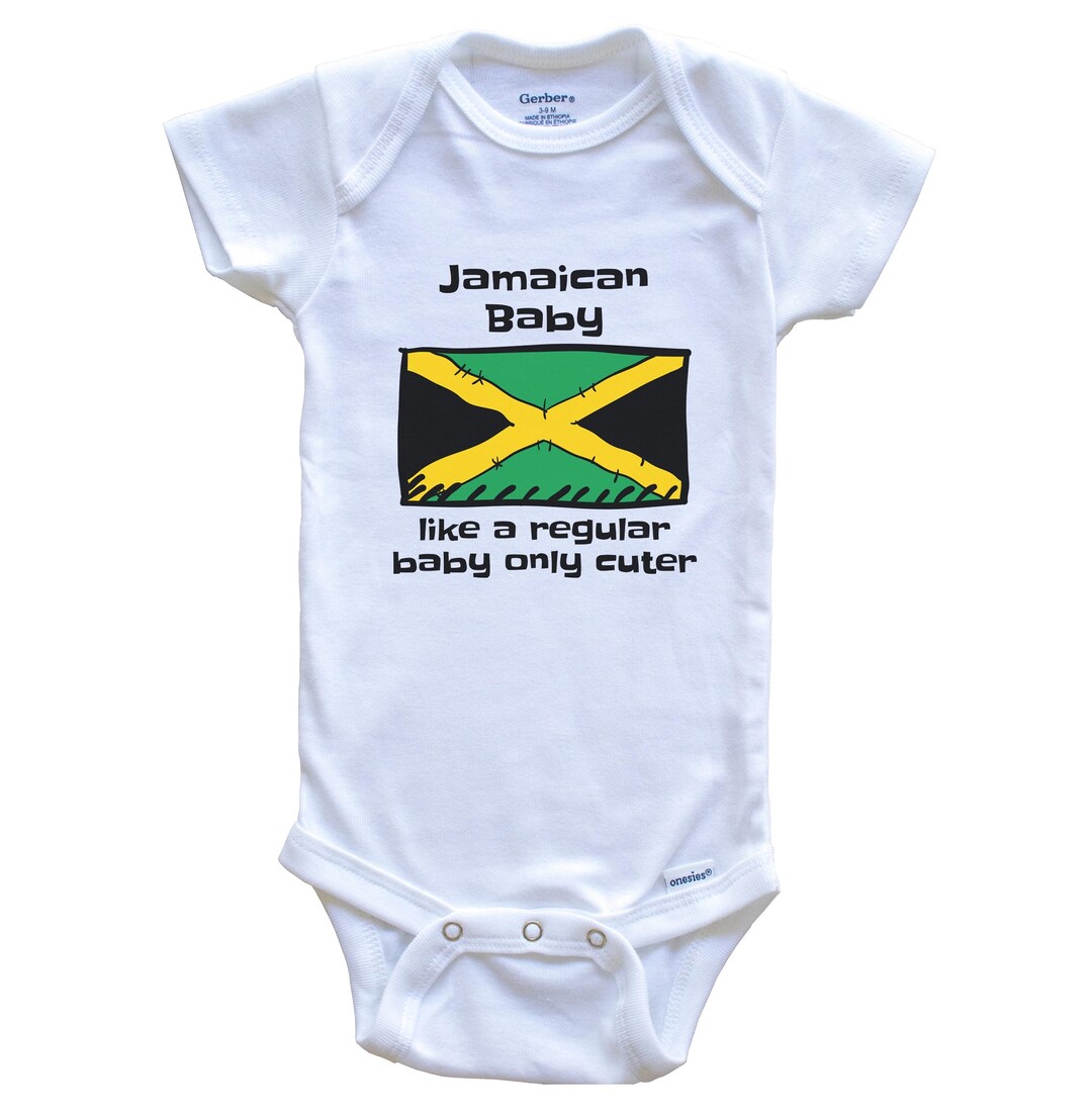 Jamaican Baby Like A Regular Baby Only Cuter Funny Jamaica Flag Baby ...