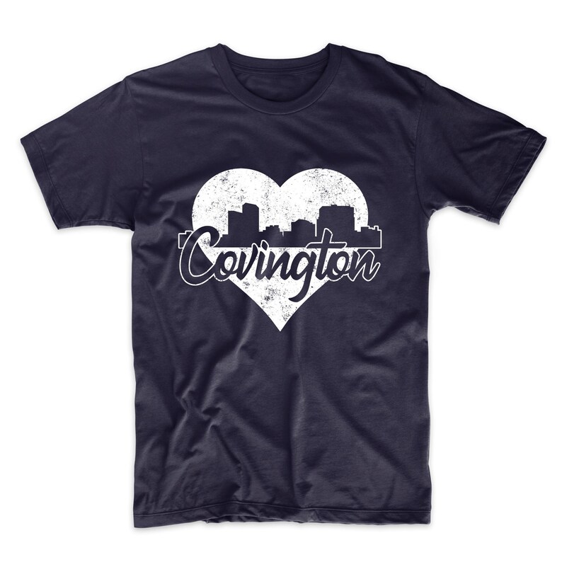 Men's Covington Shirt Retro Covington Kentucky Skyline | Etsy