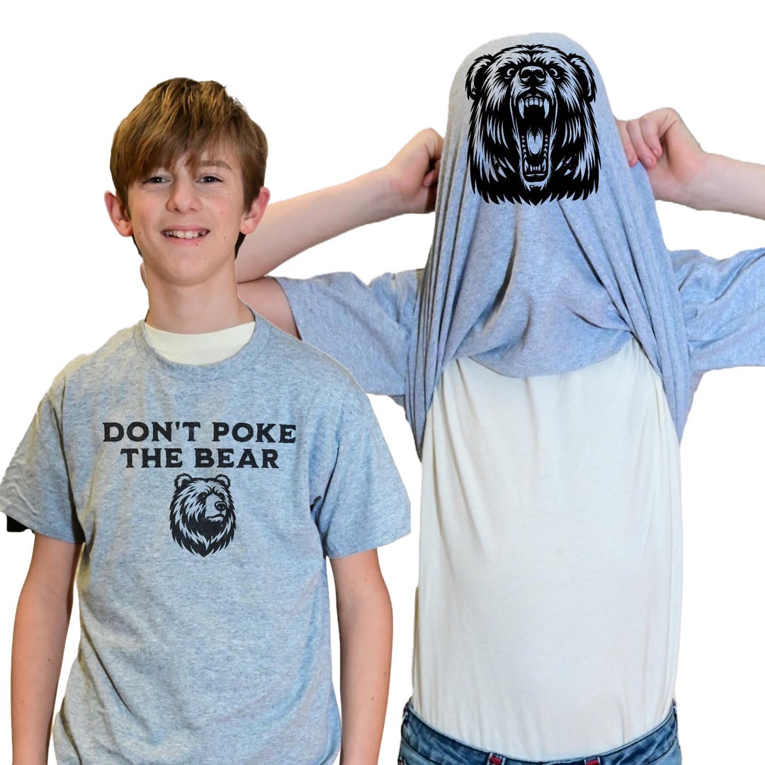 Don't Poke the Bear Flip Shirt - Funny Grizzly Bear T-shirt Flip Shirt ...