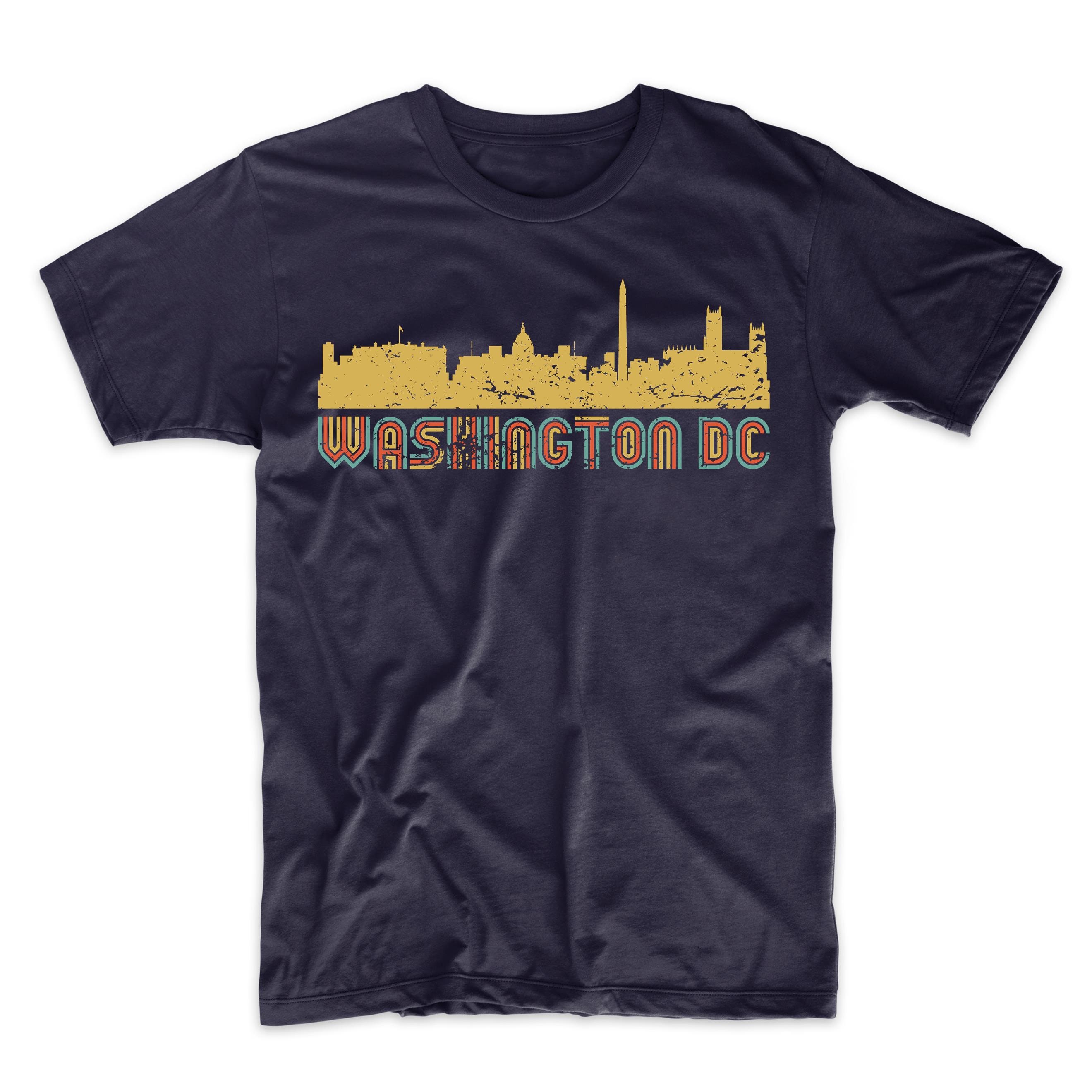 Men's Washington DC Shirt - Retro Vintage Style Washington DC Skyline T ...