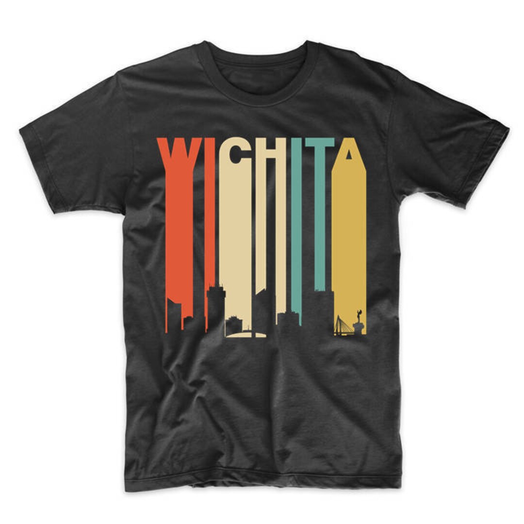 Wichita Shirt - Retro 1970's Style Wichita Kansas Cityscape Downtown ...