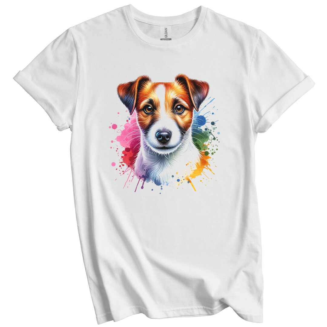 Jack Russell Terrier Shirt - Jack Russell Terrier Rainbow Watercolor ...