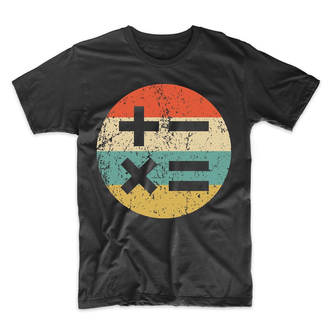Math Teacher Shirt Vintage Retro Math Symbols Men's - Etsy