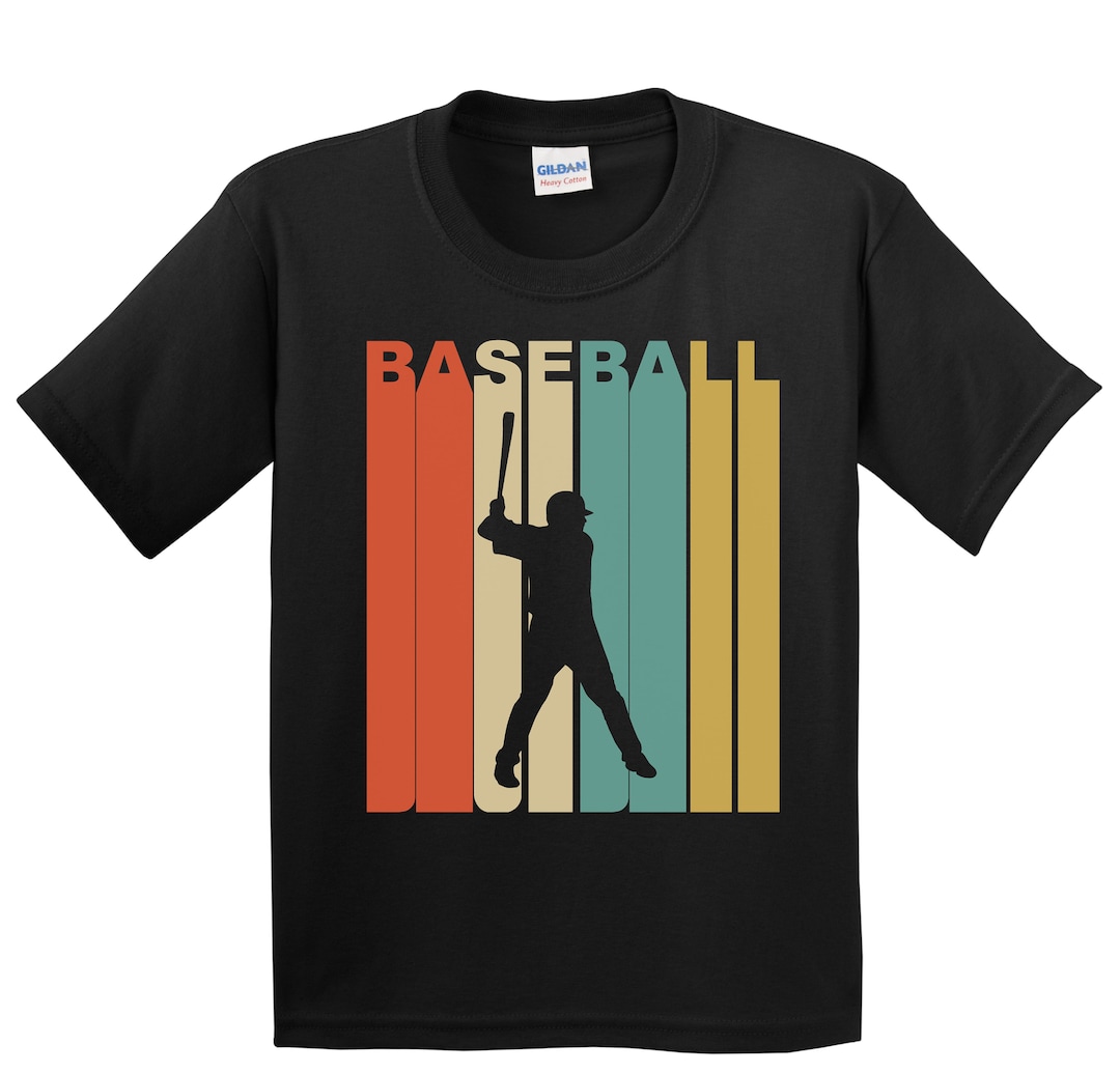 Kids Baseball Shirt - Retro Baseball Player Youth T-shirt - Boys ...