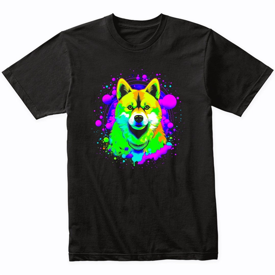 Shiba Inu Psychedelic Dog Art T-shirt - Shiba Inu Owner Gift - Shiba ...