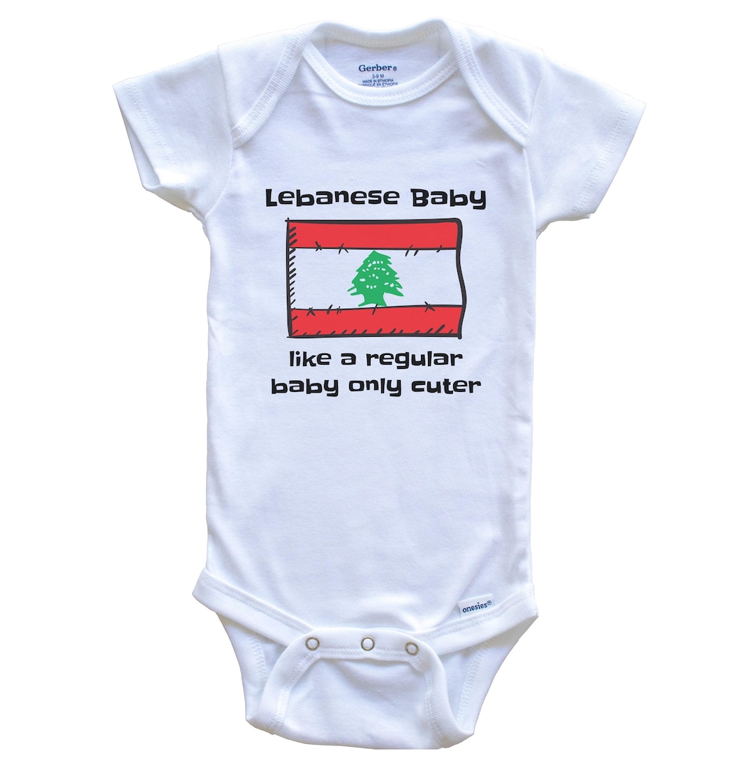 Lebanese Baby Like A Regular Baby Only Cuter Funny Lebanon Flag Baby ...