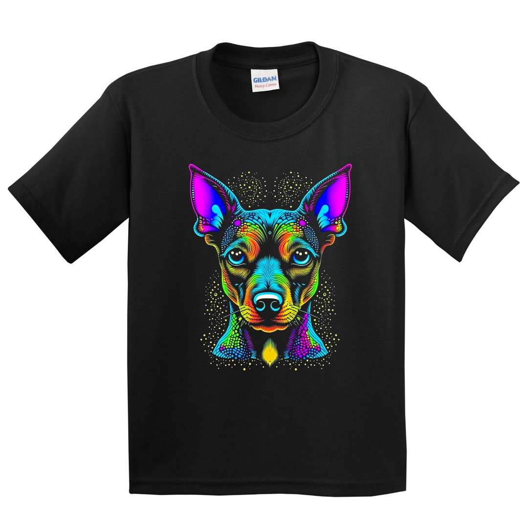 Miniature Pinscher Psychedelic Art T-shirt - Miniature Pinscher Owner ...