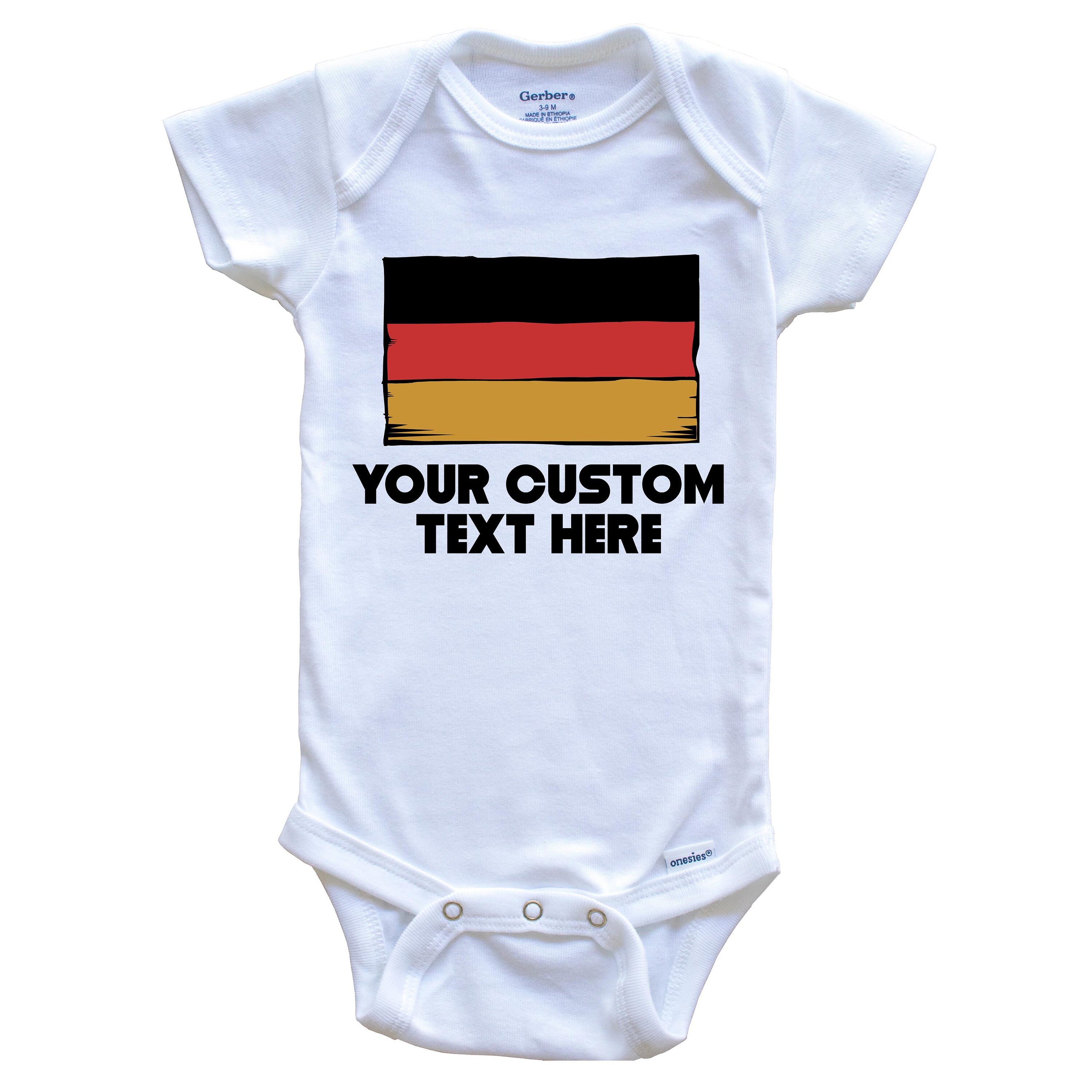 German Flag Custom Text Personalized Baby Onesie Germany | Etsy