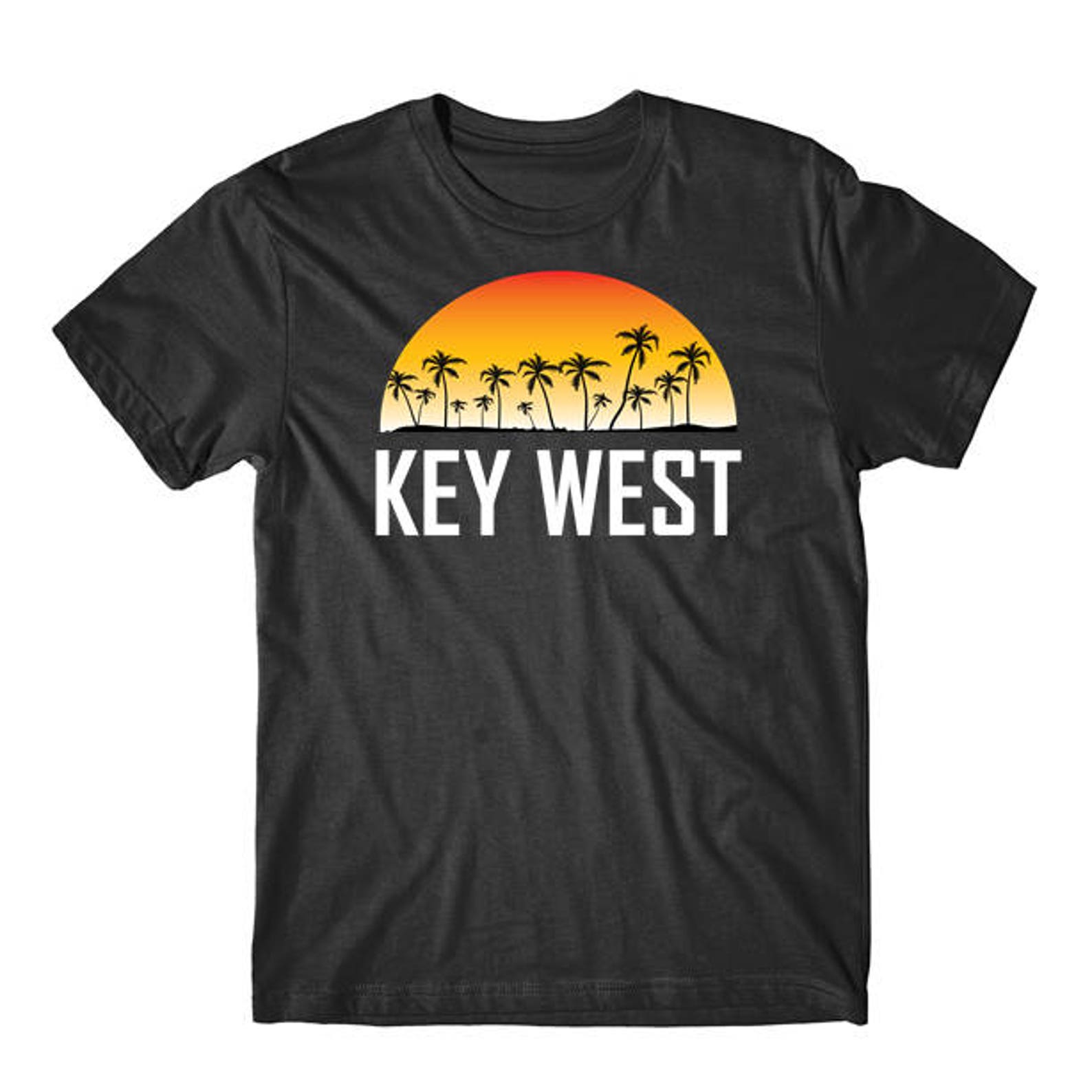 Men's Key West Shirt - Key West Florida Sunset and Palm Trees Beach ...